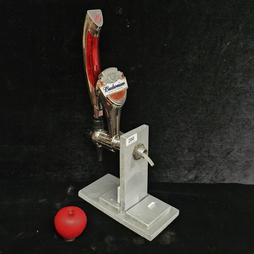 A very cool Budweiser beer tap with nozzle, counter locknut, flow ...