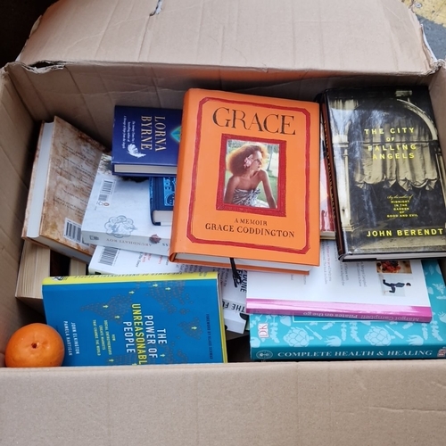 Assorted box lot of hardback and paperback books, including Grace: A ...