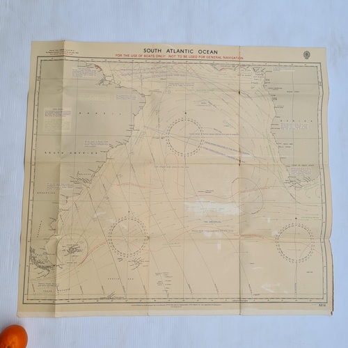 A war time Admiralty chart / map No 5212 - South Atlantic Ocean ...