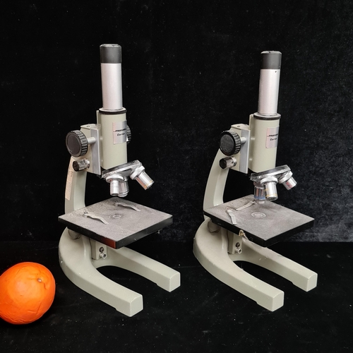 Two Mason Carton student microscopes no. 10002