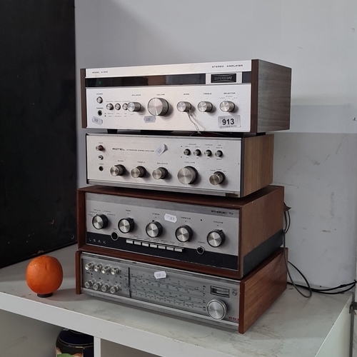 Star Lot: Group of 4 vintage silver-face stereo separates: Superscope ...