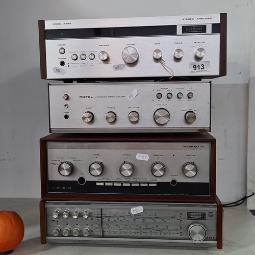 Star Lot: Group of 4 vintage silver-face stereo separates: Superscope ...