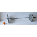 Gold's Gym chrome spin-lock barbell featuring cast-iron weight plates ...
