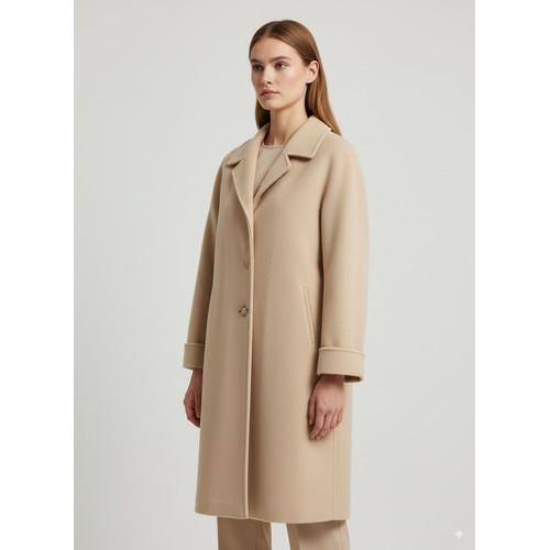 Star Lot : A Basler 100% wool camel full length coat. In excellent ...