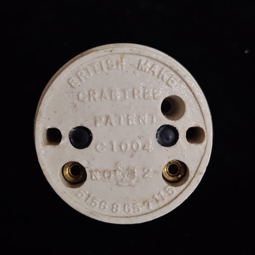 Set of eight early 20th-century Crabtree C1004 ceramic toggle light ...