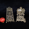 A pair of very fine antique wooden miniature hand crafted easel stands ...