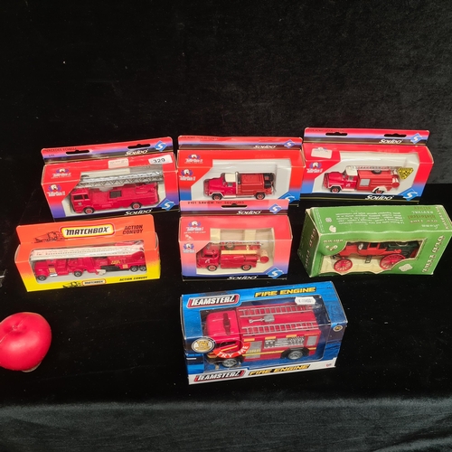 A selection of seven collectible model die-cast toys including a ...
