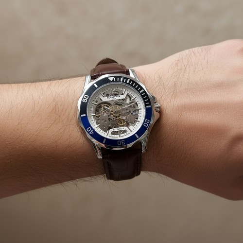 A Martyn Line automatic wristwatch with original strap. Comes in ...