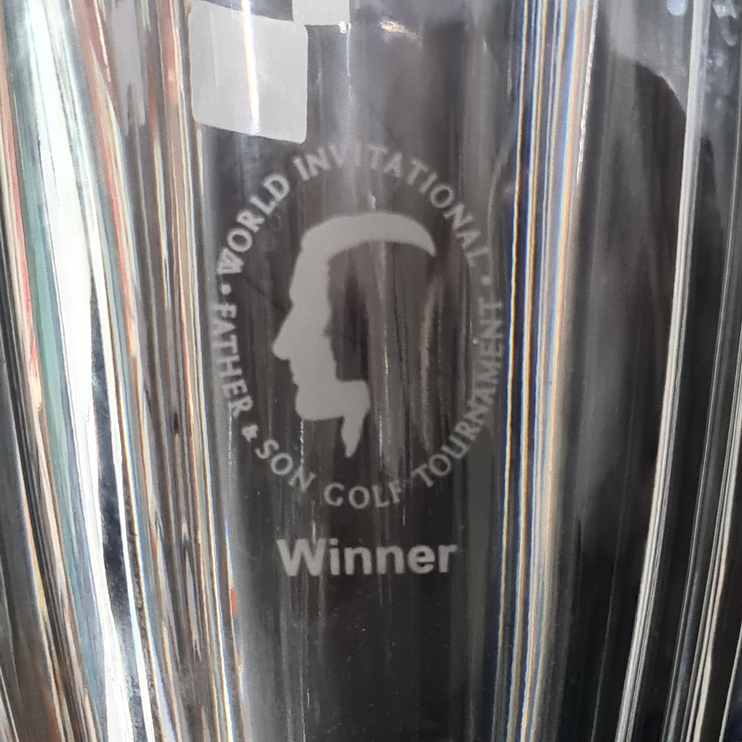 A very very heavy Louise Kennedy Tipperary Crystal vase with "Winner ...