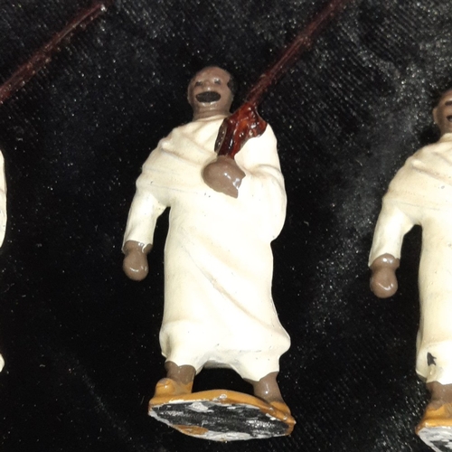 A set of 8 W. Britain vintage hollow-cast lead figures, Ethiopian ...