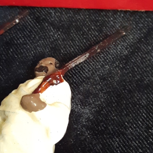 A set of 8 W. Britain vintage hollow-cast lead figures, Ethiopian ...