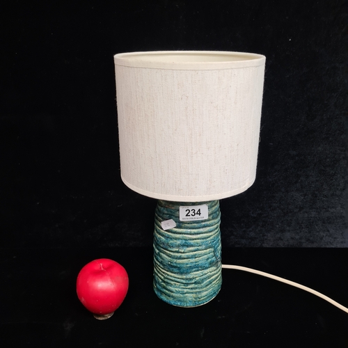 A wonderful Irish studio pottery lamp signed 'M. G Walsh' to base. Coil ...