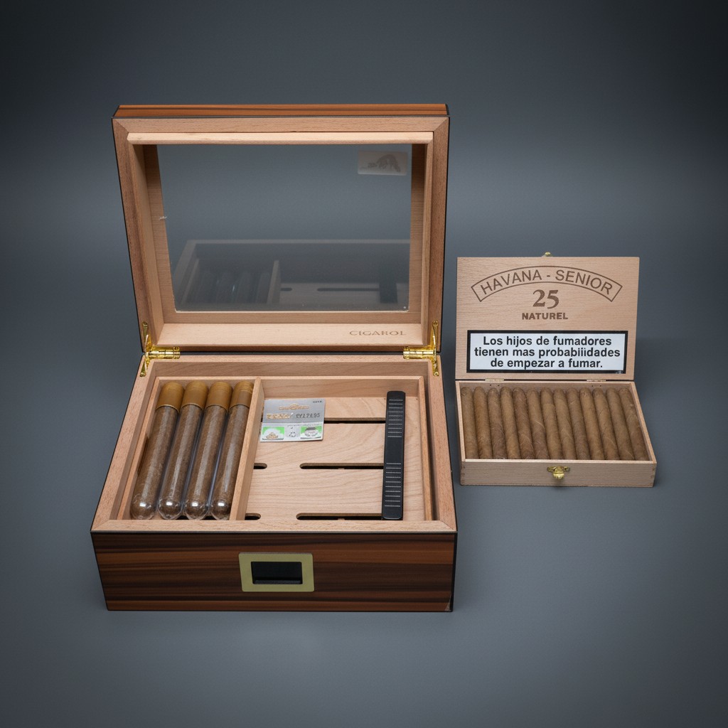Star Lot : An excellent Cigar wooden cigar humidor designed to maintain ...