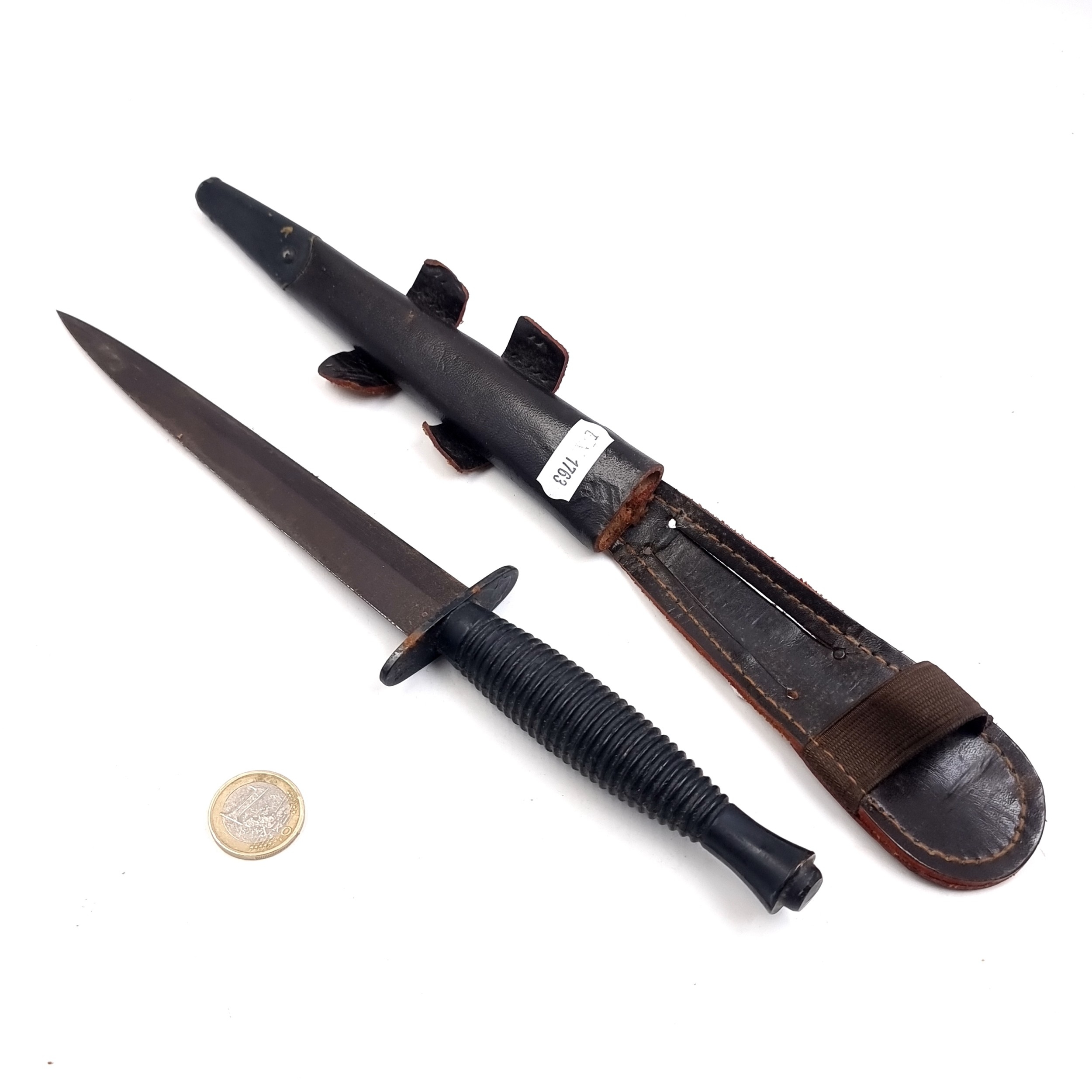 A British WWII Fairbairn - Sykes (F-S) double edge commando dagger ...
