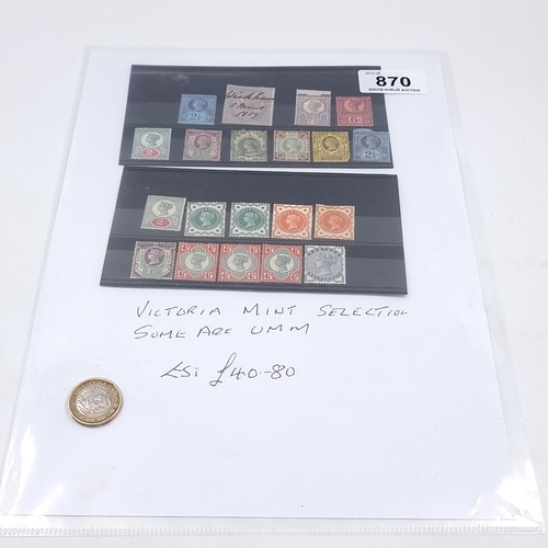 A collection of Great Britain Queen Victoria mint selection. Some are UMM.