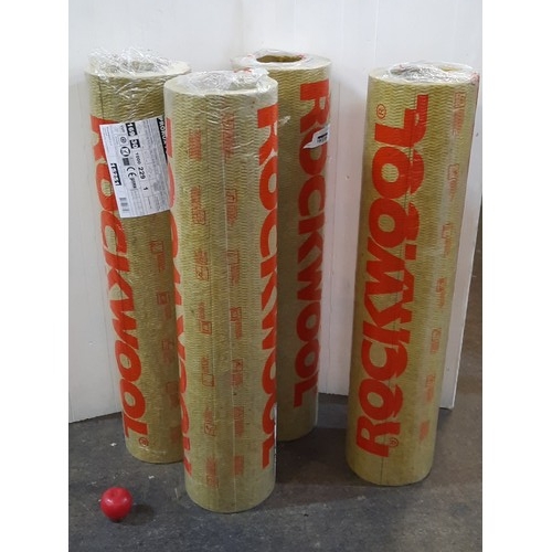 Set of 4 ROCKWOOL ProRox PS 960 mineral wool pipe-insulation rolls ...