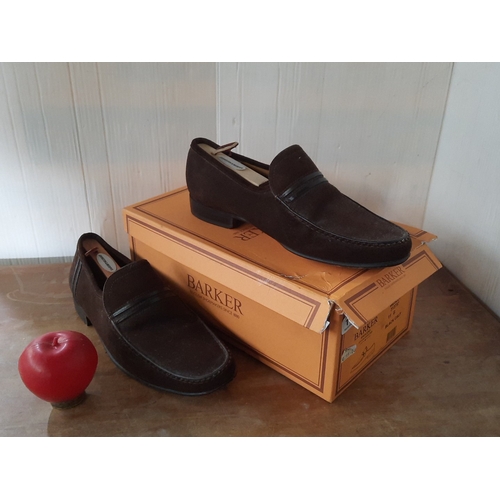 A pair of Barker gentleman’s loafers in black calf leather, moc-toe ...