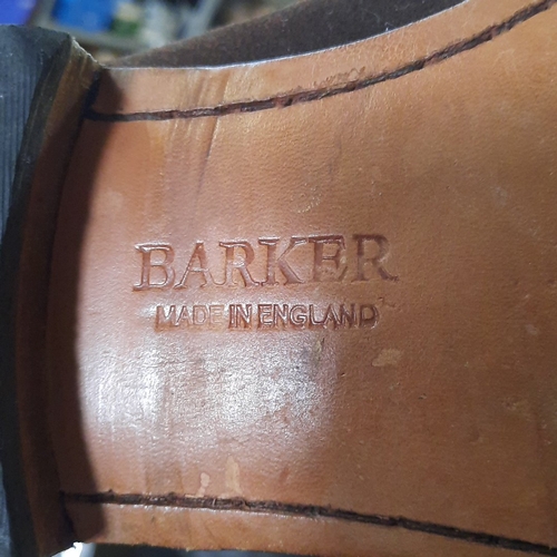 A pair of Barker gentleman’s loafers in black calf leather, moc-toe ...