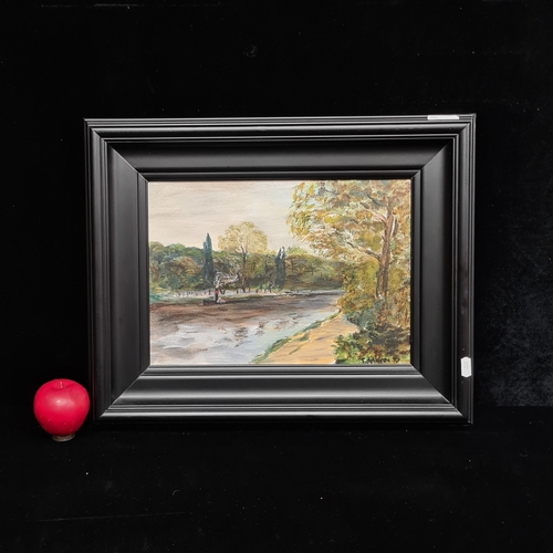 Star Lot: A 'Terry de Valera' oil on board painting titled 'Steamer on ...