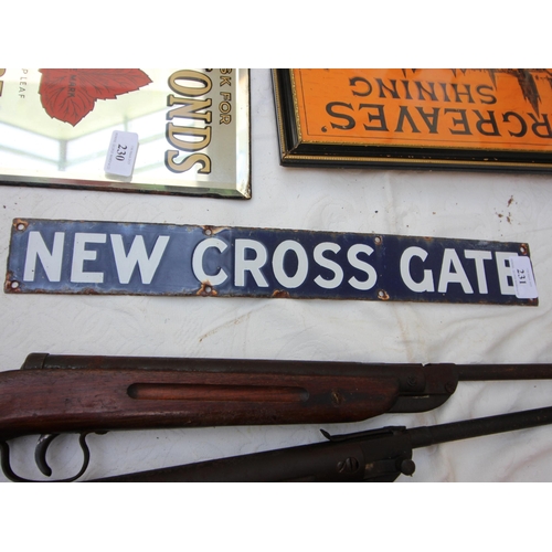 London Railway sign for New Cross Gate station, South London