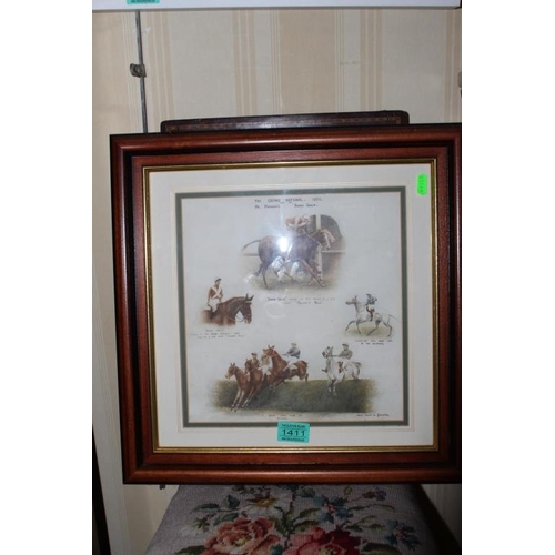 F. Batchelor "The Grand National 1930" Signed WATERCOLOUR
