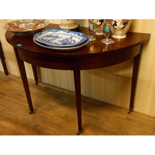 Pair of Georgian Mahogany Half Moon Side Tables