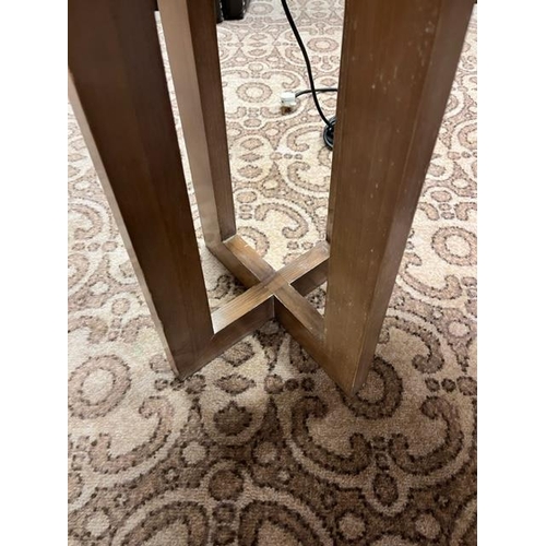 Pair of Limed Oak Lamp Tables - Mouseman Style (50cm x 65cm Tall)