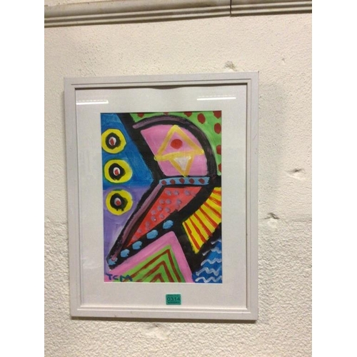 T. C. Murphy b.1953 "Birds Eye View" Signed OIL ON CARD (Framed 55cm x ...