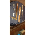 Mahogany Truncheon, a Bone Handled Knife and another