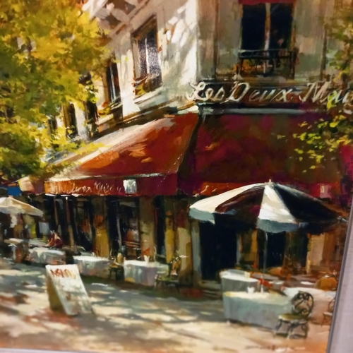 Pair of well Framed Parisien Cafe Scene Prints (60cm x 60cm)