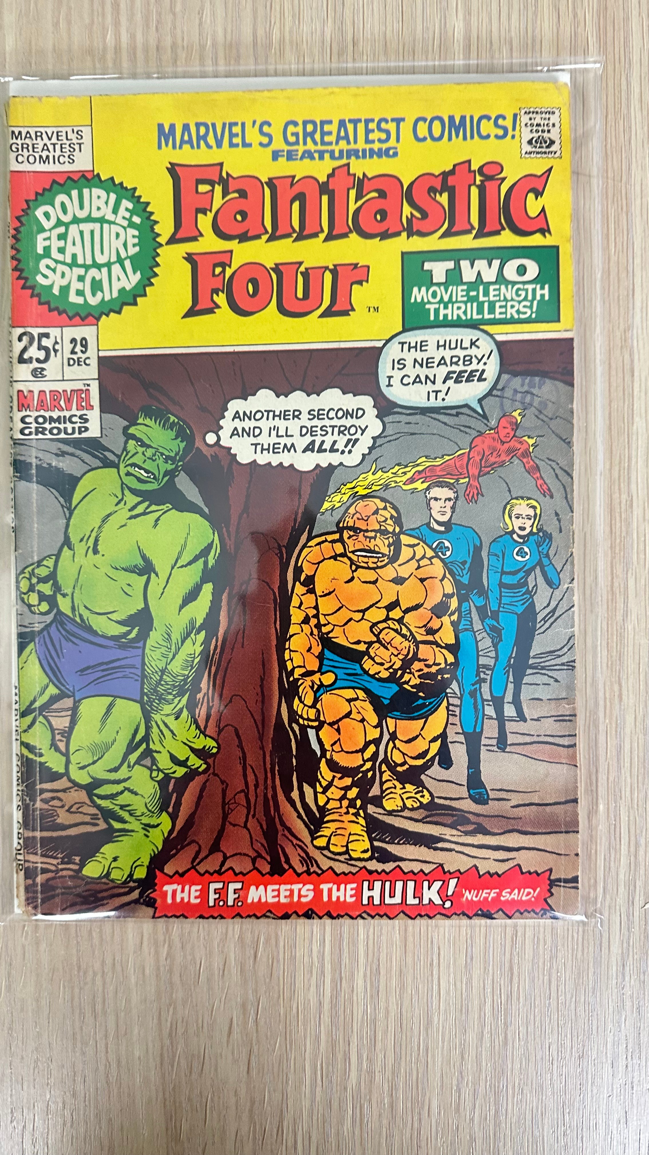 Marvel’s Greatest Comics #29 (reprints FF 12, first Hulk/FF battle ...