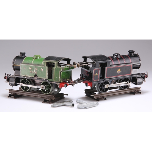 TWO HORNBY O-GAUGE TINPLATE MECCANO CLOCKWORK TANK LOCOMOTIVES the ...