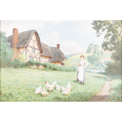 JOSEPH KIRKPATRICK (1872-1938) OUTSIDE THE COTTAGE, SUMMER Signed ...
