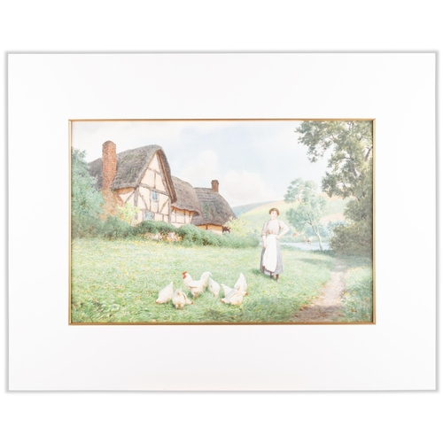 JOSEPH KIRKPATRICK (1872-1938) OUTSIDE THE COTTAGE, SUMMER Signed ...