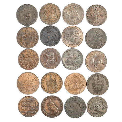 A GROUP OF TWENTY 18TH/ 19TH CENTURY PROVINCIAL TOKENS including a ...