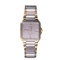 A GENTS STEEL ZENITH BRACELET WATCH square silver dial signed Zenith ...