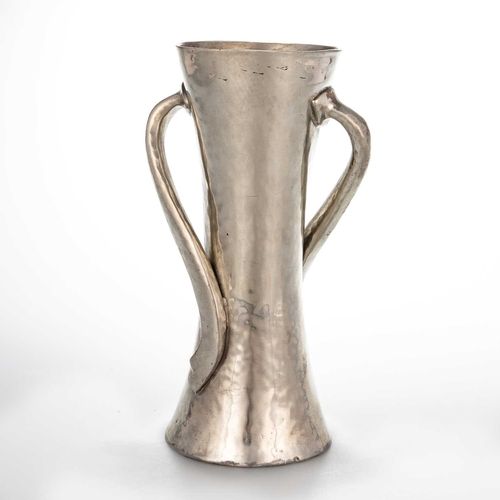 ATTRIBUTED TO OLIVER BAKER FOR LIBERTY & CO, A PAIR OF TUDRIC PEWTER ...