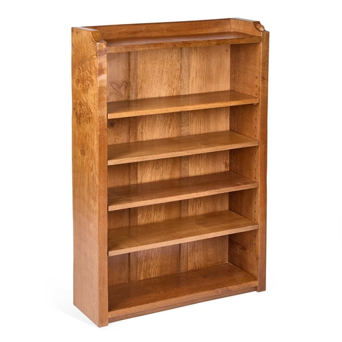 ROBERT THOMPSON OF KILBURN, A MOUSEMAN OAK OPEN BOOKCASE with four ...