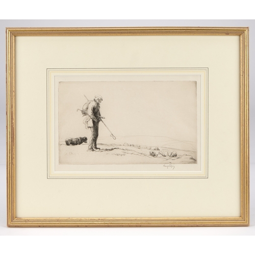 GEORGE SOPER RE (1870-1942) SOUTH DOWN SHEPHERD, CIRCA 1921 Signed and ...