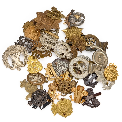 A GROUP OF RE-STRIKED CAP BADGES including Army Cyclist Corps, 14th ...