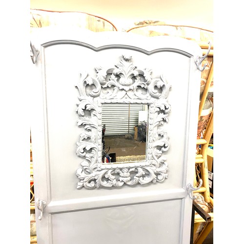 Shabby chic painted hall stand measures approx 70" tall 35" wide 13" depth