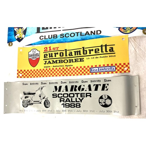Selection of Lambretta club plastic posters, approximate measurement of ...