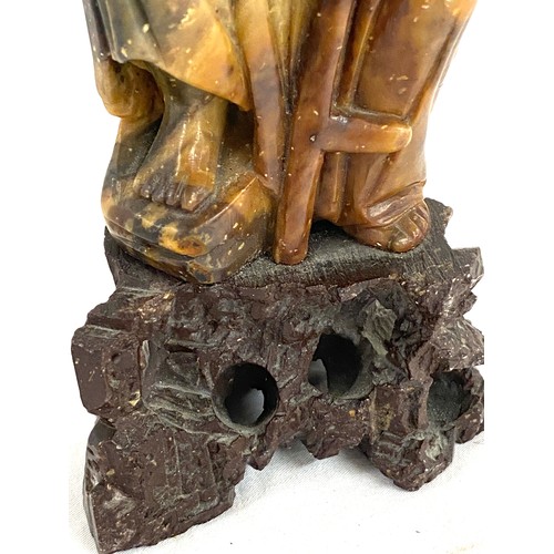 A chinese shoushan stone (soapstone) carbing of Li tieguai, one of the ...