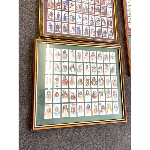 Selection of 6 frames showing cigarette cards