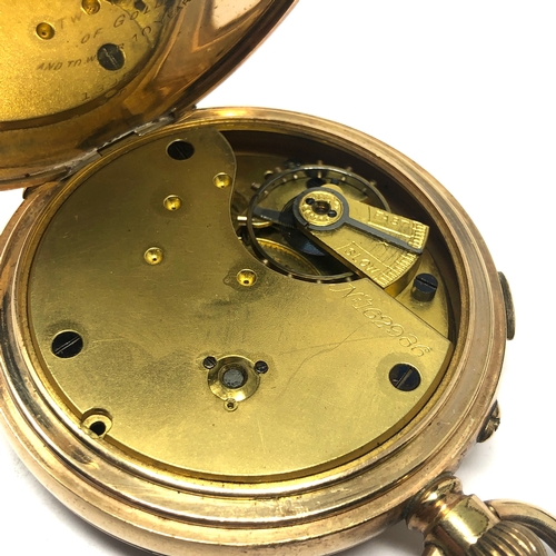 Antique gold plated open face pocket watch by Max Cohen Ltd Manchester ...