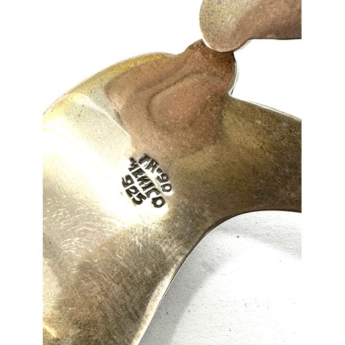 .925 Mexico silver shell bangle (68g)
