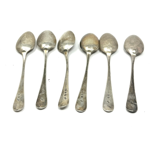 6 georgian silver tea spoons