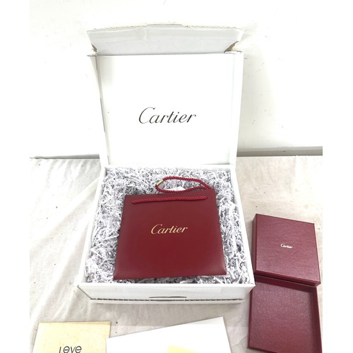 Authentic Cartier necklace box, bag and papers, in over all really good ...