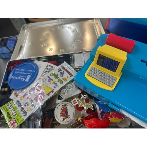 Large selection of assorted toys includes Thomas the tank engine ...