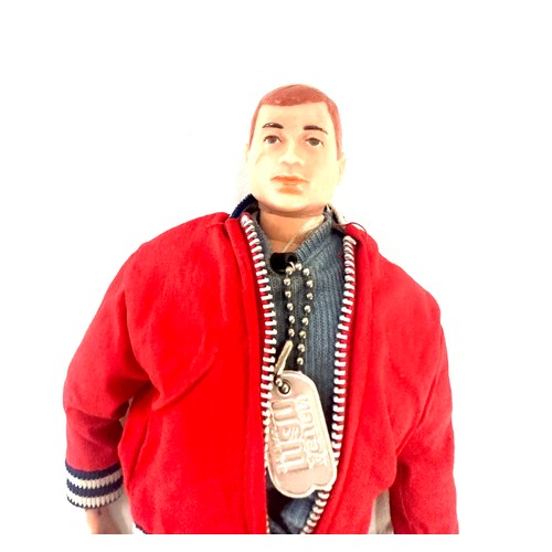 1964 talking action man in football kit, Palitoy jointed action man,